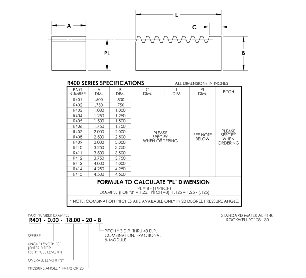 R400 Series Racks - Square - Lomar Machine & Tool